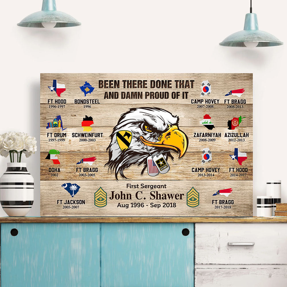 Personalized U.S. Military World Tour Canvas – Veteran's Custom Gift ...
